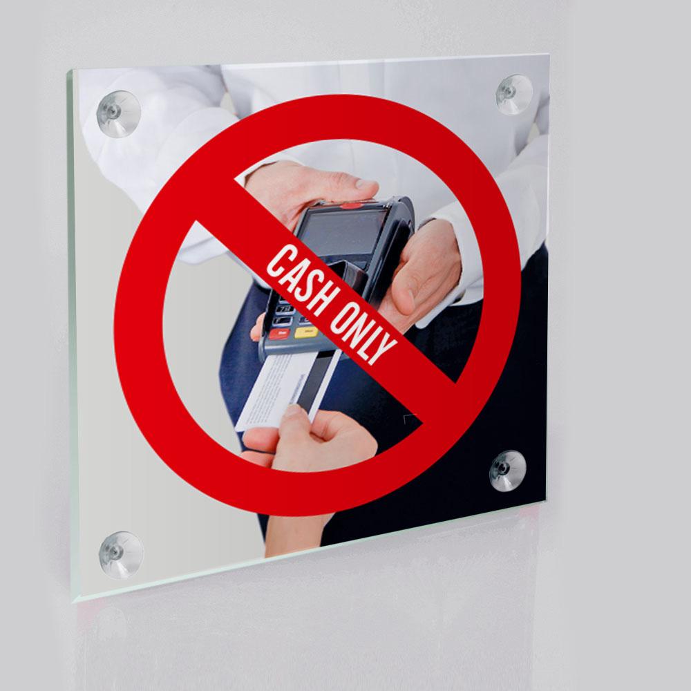 Schild CASH ONLY - Nur Barzahlung